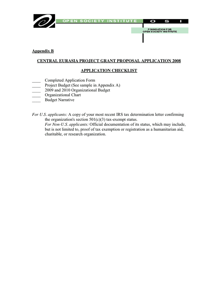 GRANT PROPOSAL FORMAT in Word and Pdf formats - page 7 of 7
