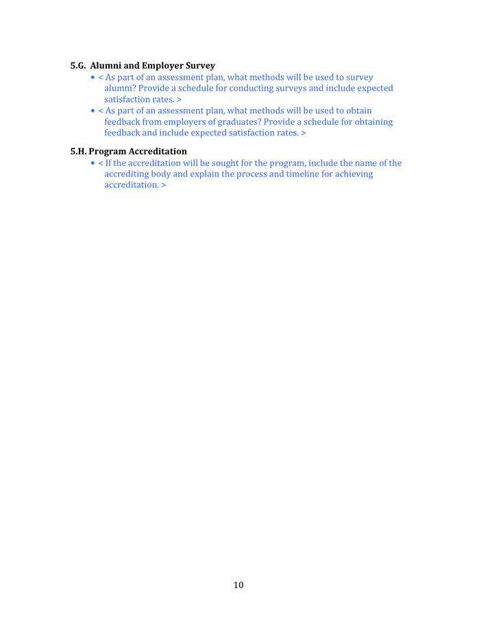 New Degree Program Proposal Template in Word and Pdf formats - page 13 ...