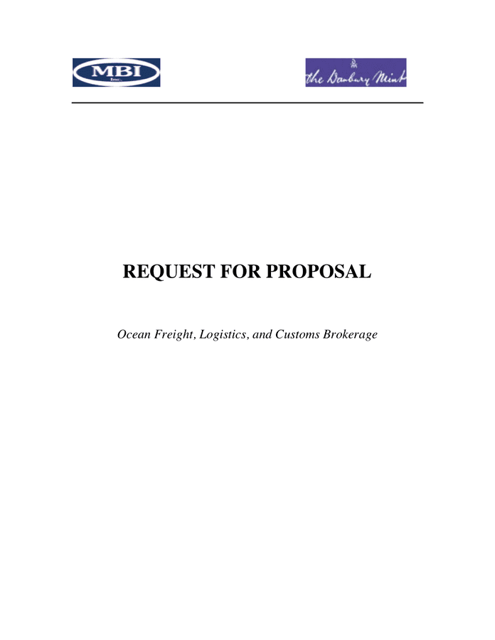 Request for Proposal Template - download free documents for PDF, Word ...