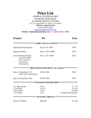 Price List - download free documents for PDF, Word and Excel