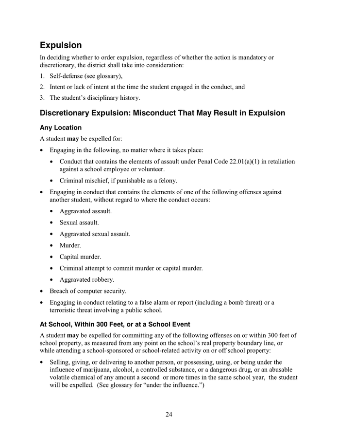Student Code Of Conduct In Word And Pdf Formats Page 29 Of 40