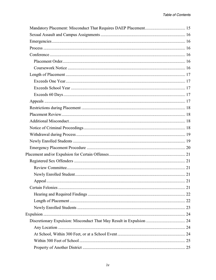 Student Code of Conduct in Word and Pdf formats - page 4 of 40