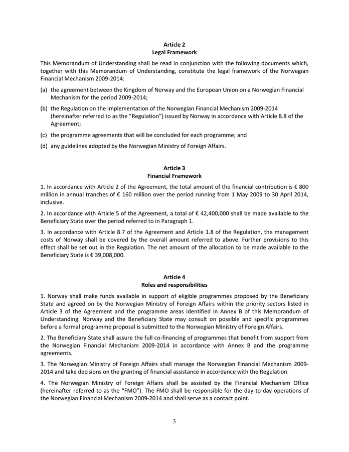 Memorandum Of Understanding Definition