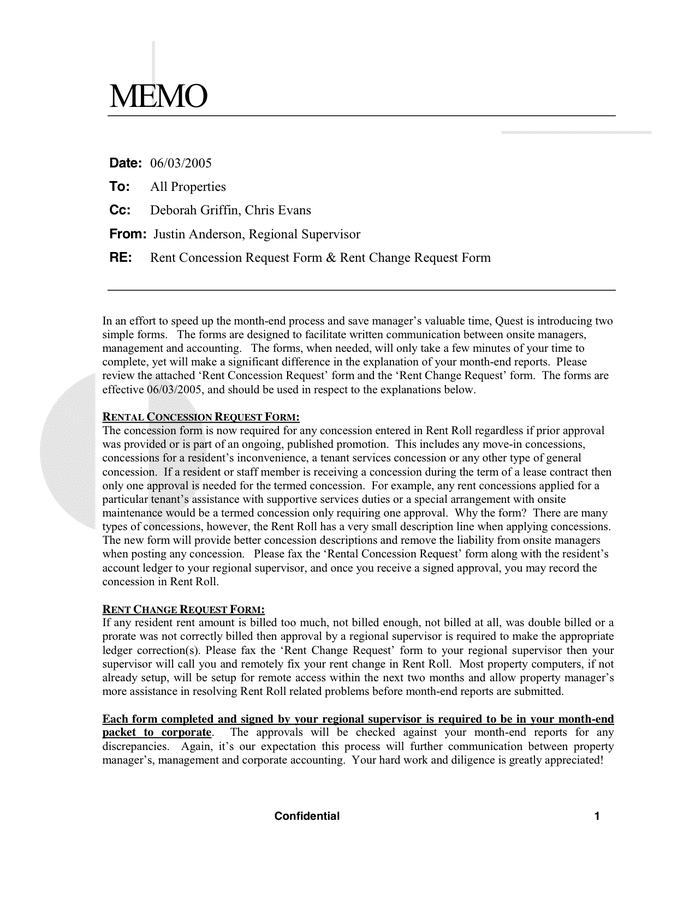 Interoffice Memo In Word And Pdf Formats