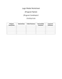 Logic Model Worksheet in Word and Pdf formats