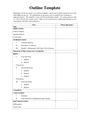 Outline Template in Word and Pdf formats