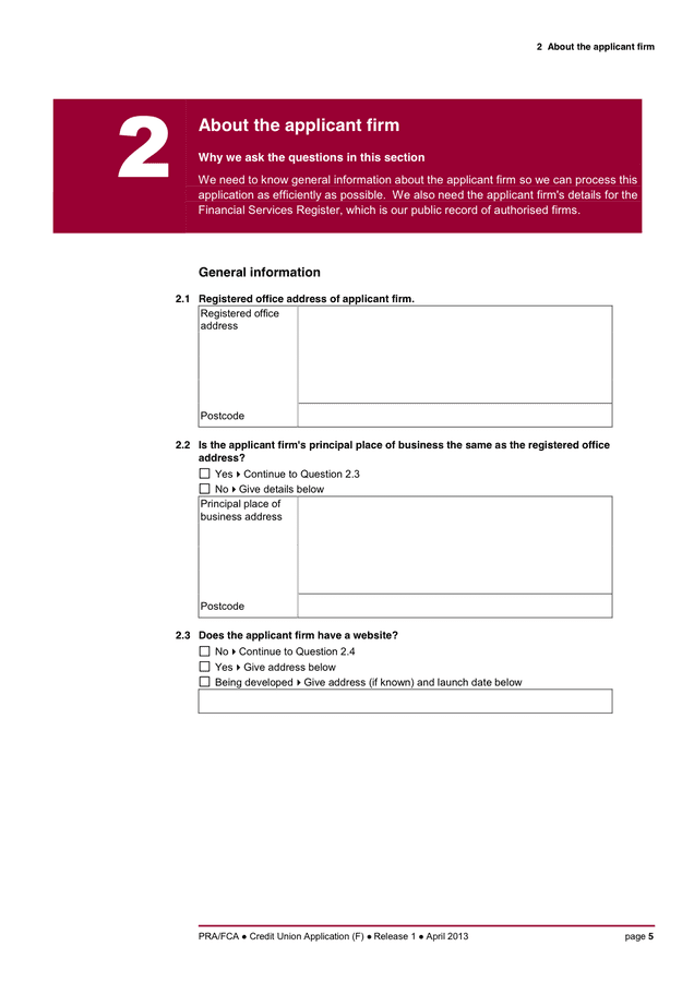 Credit Union Application Form in Word and Pdf formats - page 5 of 21