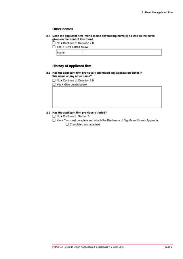 Credit Union Application Form in Word and Pdf formats - page 7 of 21