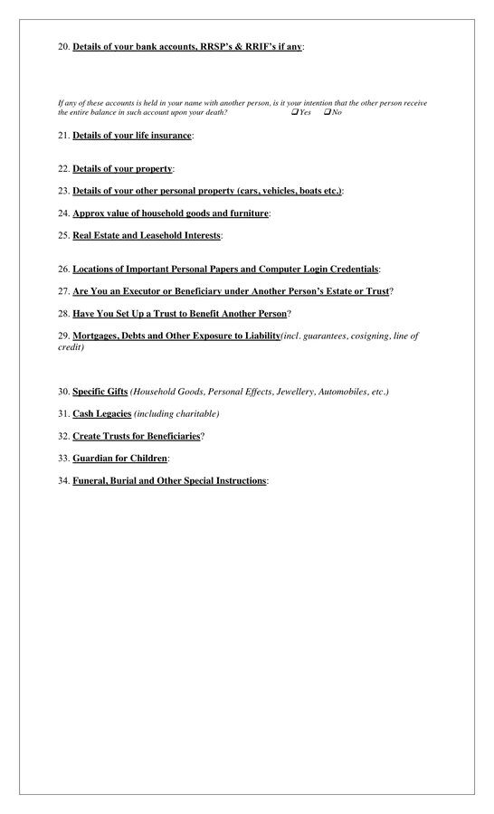 STATUTORY DECLARATION in Word and Pdf formats - page 2 of 2