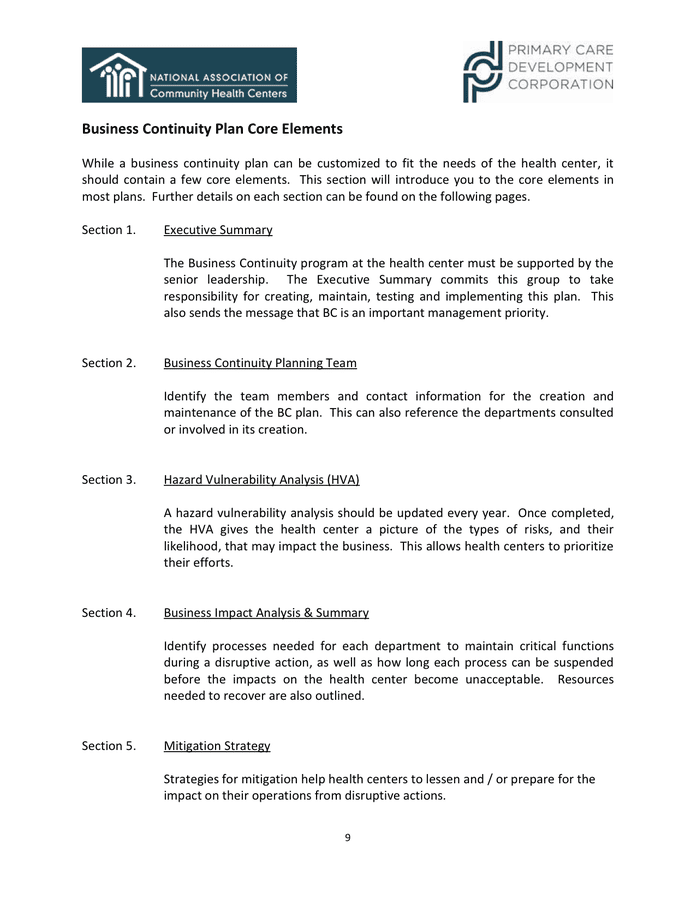 Business Continuity Plan Template In Word And Pdf Formats Page 9 Of 25