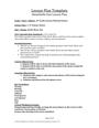 Lesson Plan Template in Word and Pdf formats