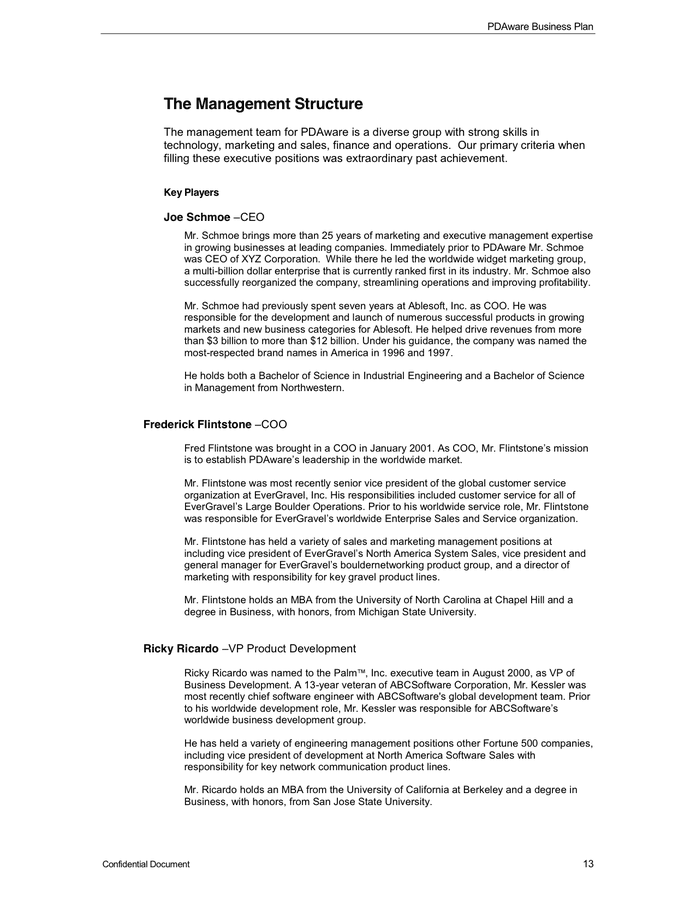 Executive Summary In Word And Pdf Formats Page 15 Of 22