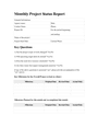 Monthly Project Status Report in Word and Pdf formats