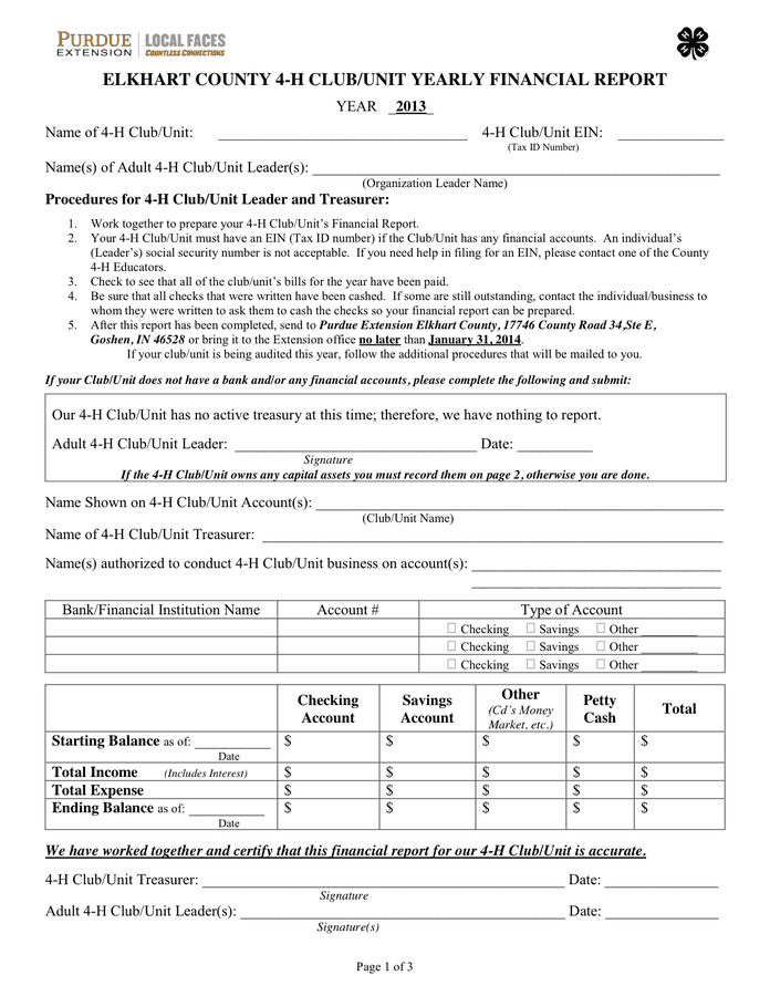 Financial Report Download Free Documents For PDF Word And Excel