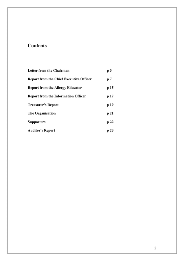 Annual Report in Word and Pdf formats - page 2 of 26