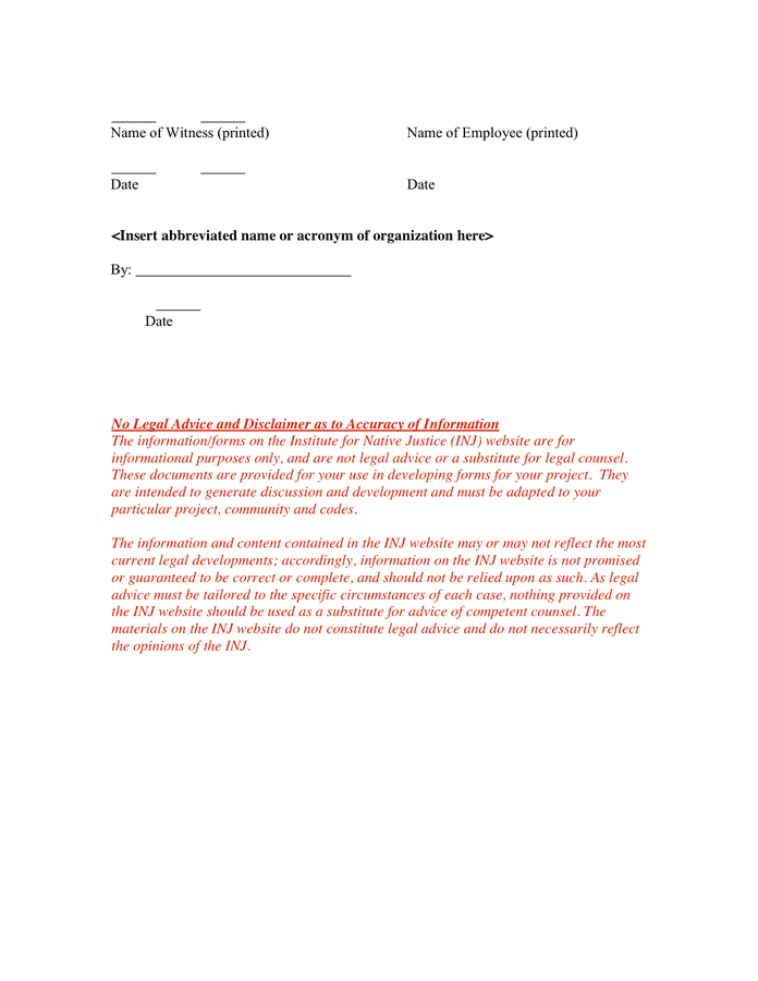 EMPLOYEE CONFIDENTIALITY AGREEMENT in Word and Pdf formats - page 5 of 5