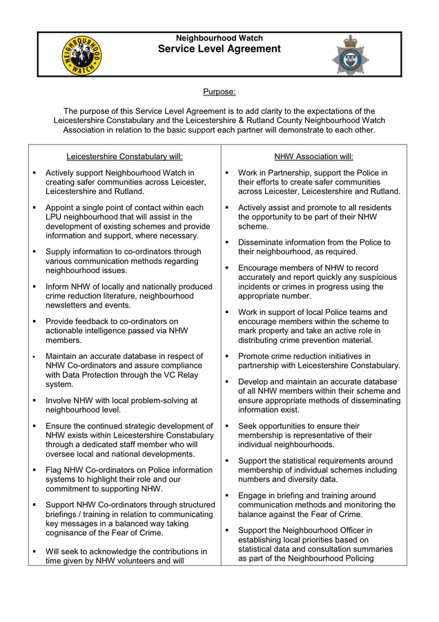Service Level Agreement - download free documents for PDF, Word and Excel