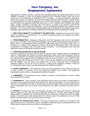 Employee Employment Agreement in Word and Pdf formats
