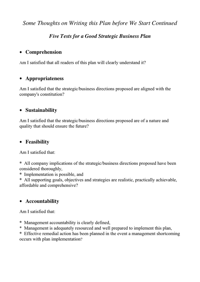 Strategic plan template in Word and Pdf formats - page 4 of 25