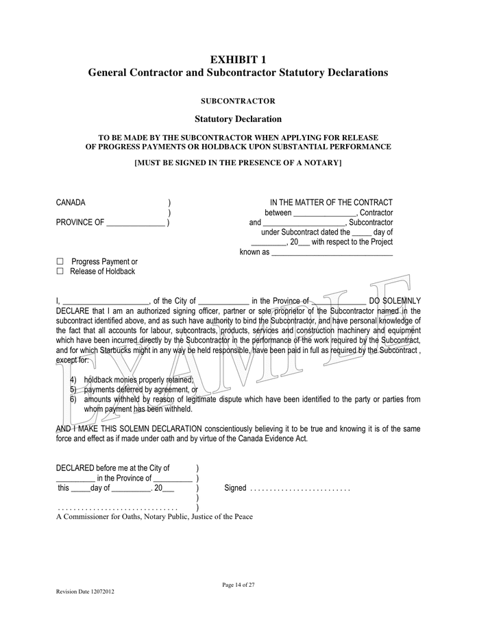 GENERAL CONSTRUCTION CONTRACT in Word and Pdf formats - page 14 of 27
