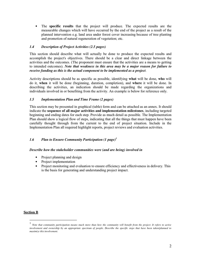 PROJECT PROPOSAL GUIDELINES In Word And Pdf Formats Page 7 Of 18