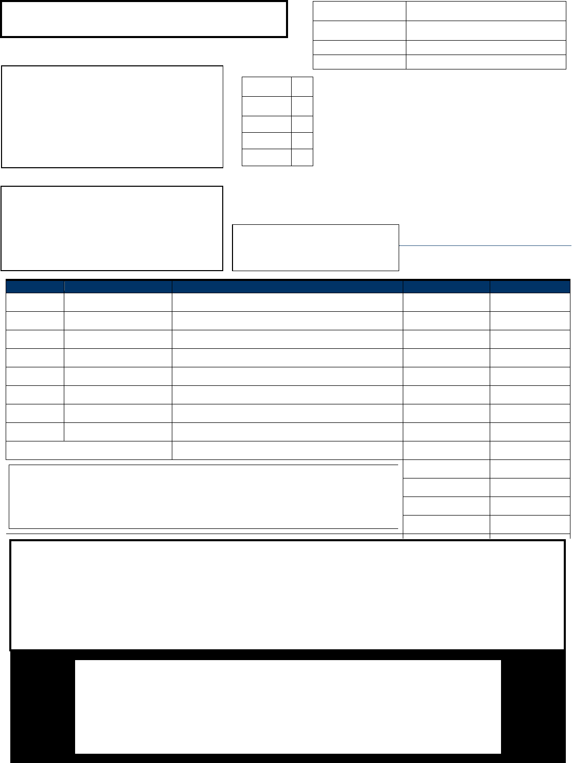 Invoice template in Word and Pdf formats