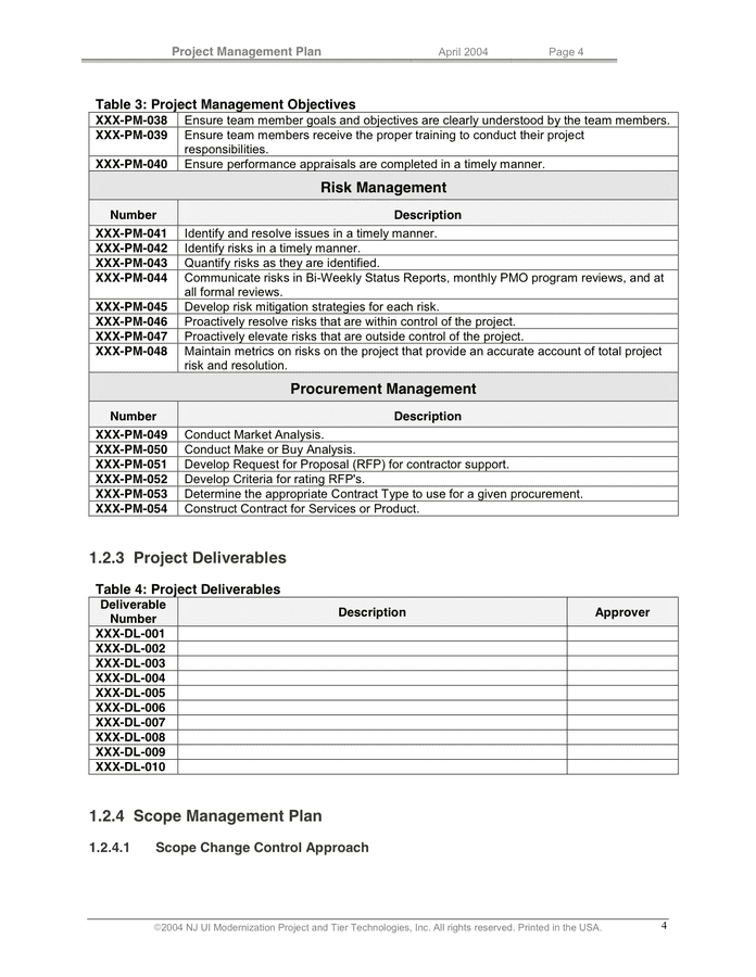 Project Management Template in Word and Pdf formats - page 8 of 13