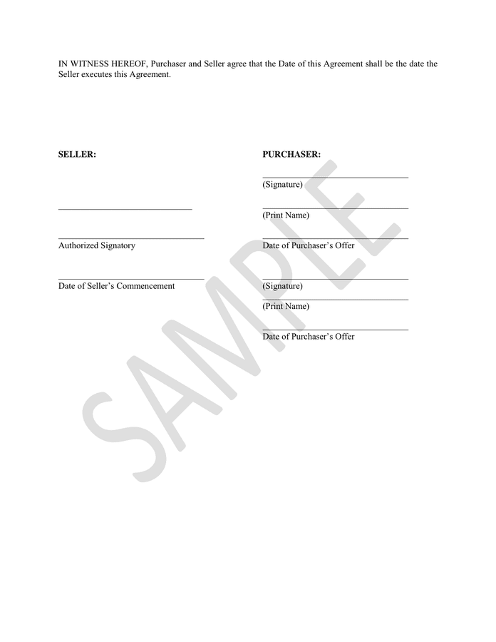 AUCTION PURCHASE AND SALE AGREEMENT in Word and Pdf formats - page 9 of 15