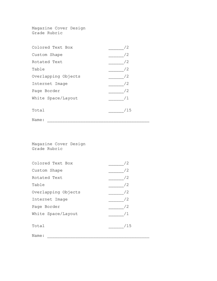 Magazine Cover Template - download free documents for PDF, Word and Excel