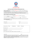 one time payment authorization form