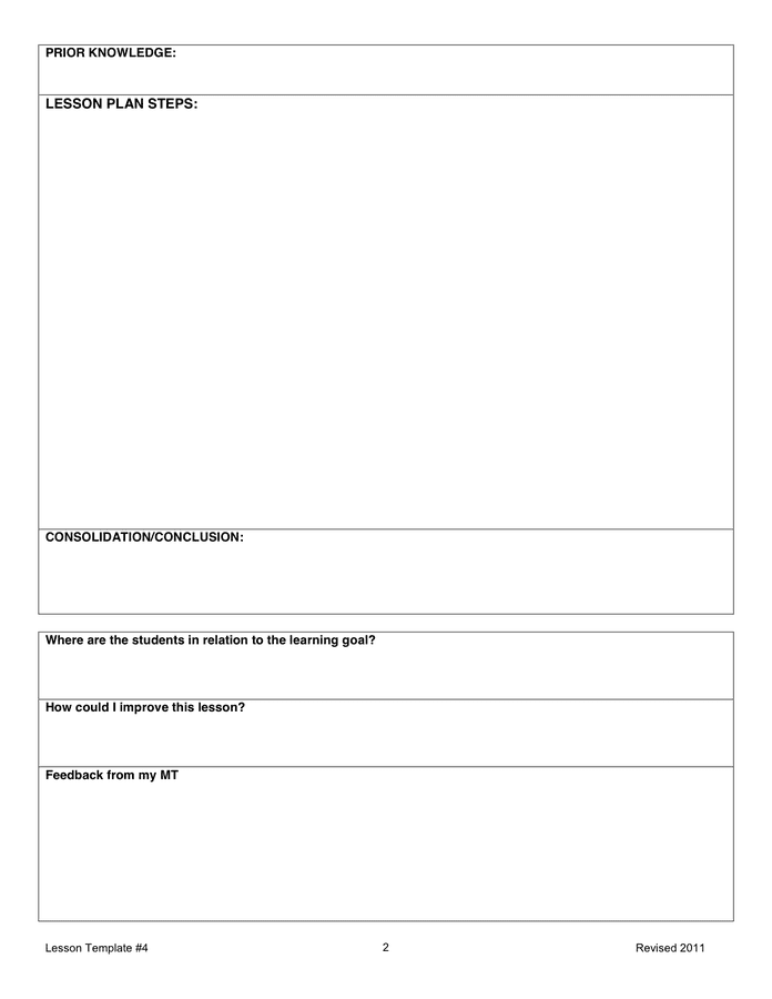 LESSON PLAN in Word and Pdf formats - page 2 of 2