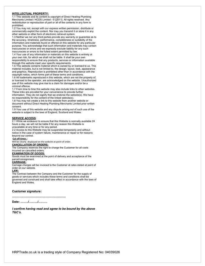 Trade Credit Application Form in Word and Pdf formats - page 3 of 3