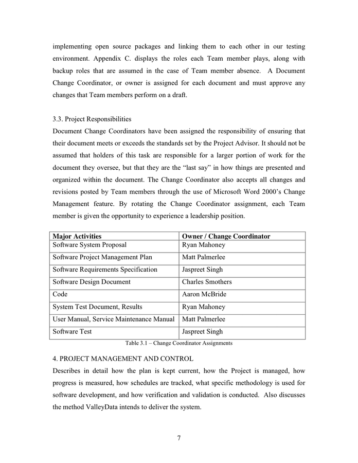 Software Project Management Plan 1 in Word and Pdf formats - page 10 of 28