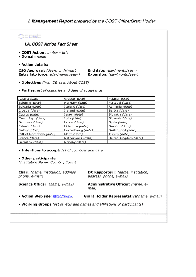 Progress Report Template in Word and Pdf formats - page 2 of 4