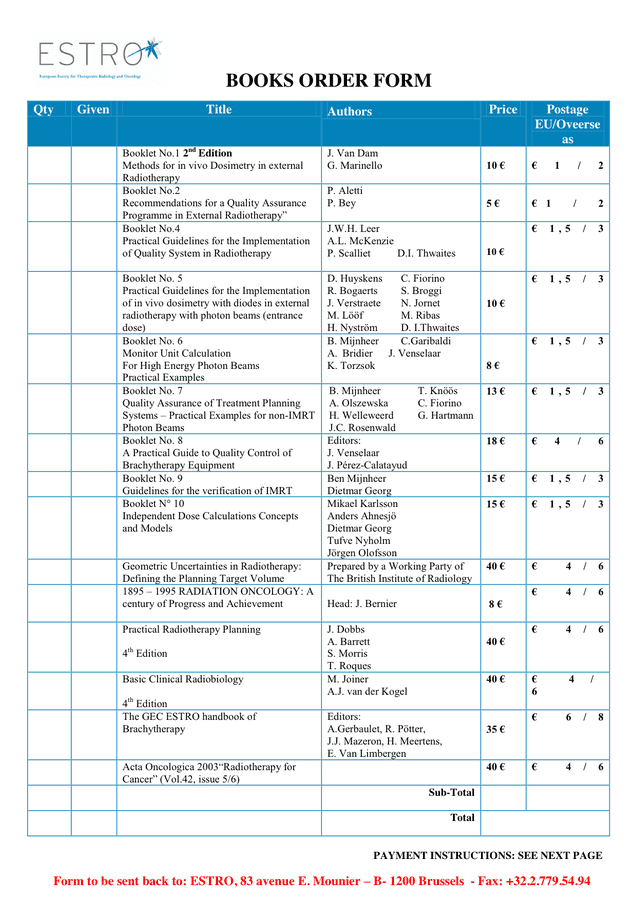 Order Form - download free documents for PDF, Word and Excel