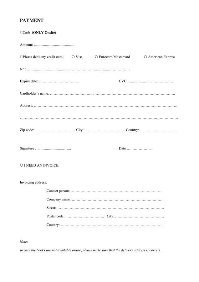 ORDER FORM in Word and Pdf formats - page 2 of 2