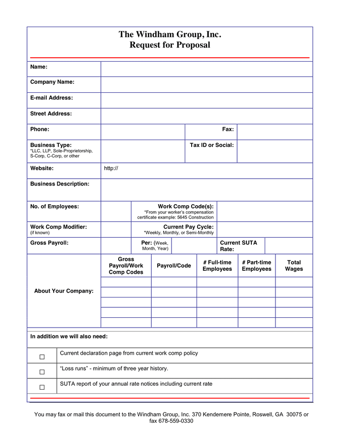Request for Proposal Template - download free documents for PDF, Word ...