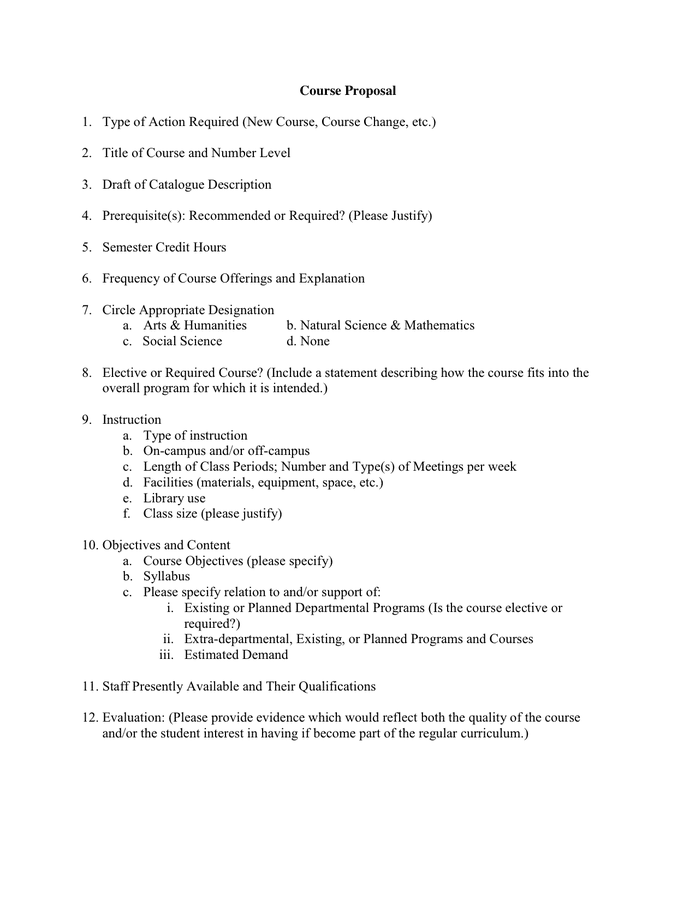 NEW COURSE/PROGRAM PROPOSAL in Word and Pdf formats - page 3 of 3