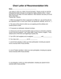 Choir Letter of Recommendation in Word and Pdf formats