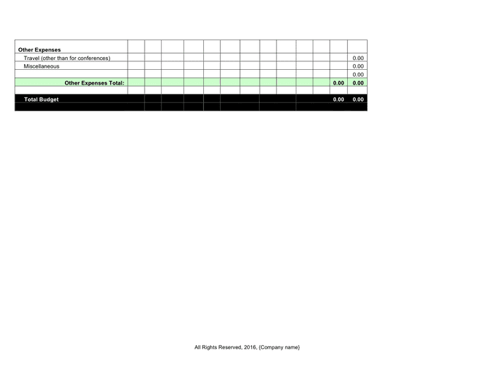 Disaster recovery budget template in Word and Pdf formats - page 3 of 3