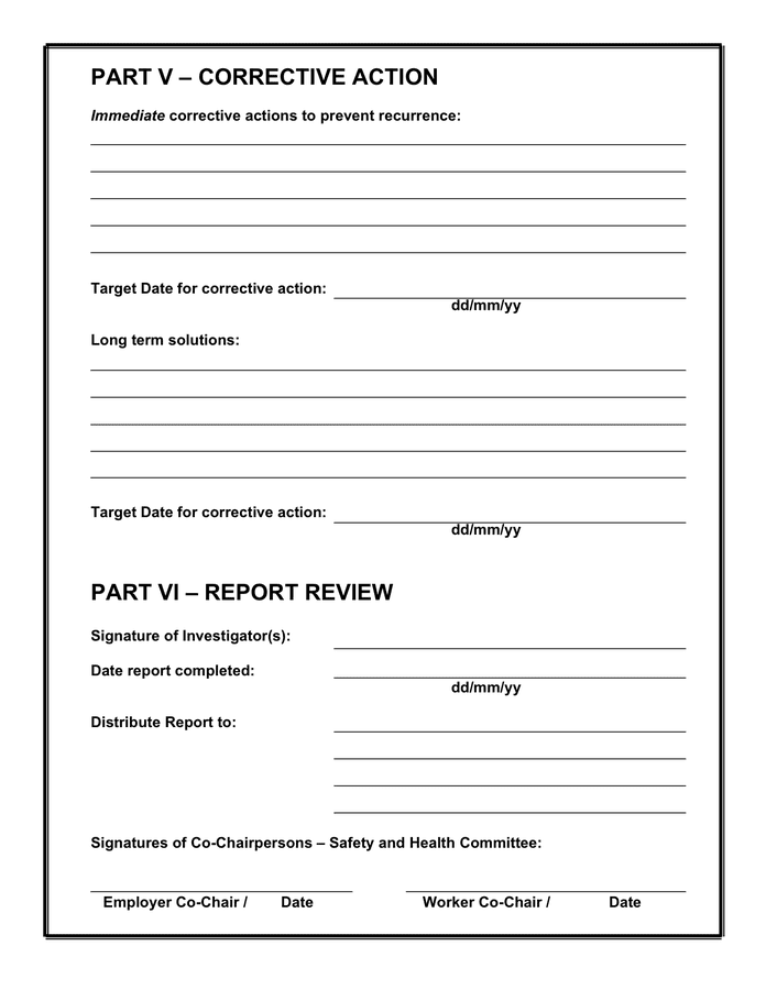 Incident investigation summary report in Word and Pdf formats - page 7 of 7