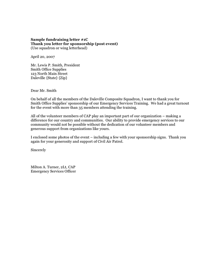Sample Fundraising Letters In Word And Pdf Formats Page 4 Of 6 Sample Fundraising Letters In Word And Pdf Formats Page 4 Of 6