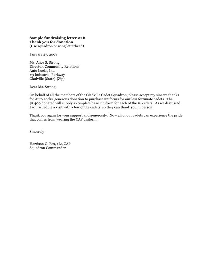 Sample Fundraising Letters In Word And Pdf Formats Page 6 Of 6