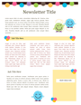 School / kindergarten newsletter template in Word and Pdf formats