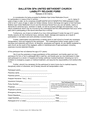 Church liability release form in Word and Pdf formats