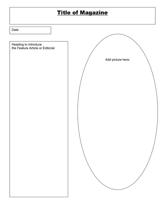 News Magazine Template in Word and Pdf formats