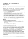 Occupational health and safety policy (Australia) in Word and Pdf formats