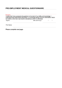 Pre-employment medical questionnaire template in Word and Pdf formats ...