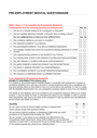 Pre-employment medical questionnaire template in Word and Pdf formats ...
