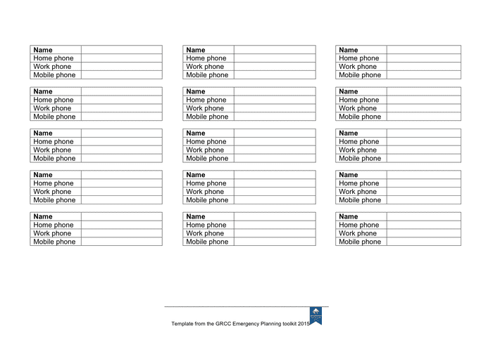 Emergency Telephone Tree Form In Word And Pdf Formats Page 2 Of 2